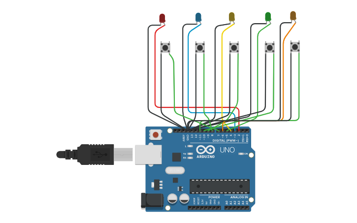 Circuit Design Whack A Mole Tinkercad