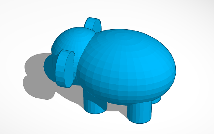 3D design Simple Elephant - Tinkercad