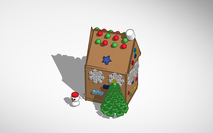 3D design Gingerbread house challenge! - Tinkercad