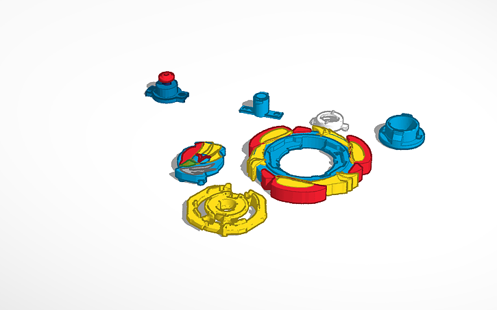 3D design DB VER POWERFUL VALKYRIE COMPRESS DRIVER BEYBLADE BURST BU ...