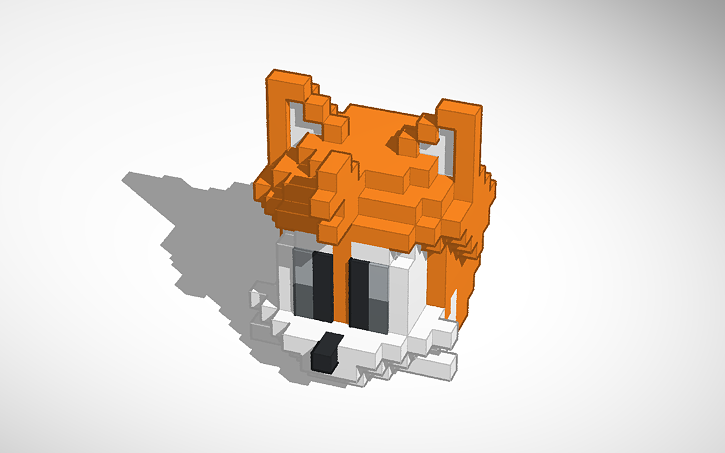 3D design Chibi Tails Head | Tinkercad