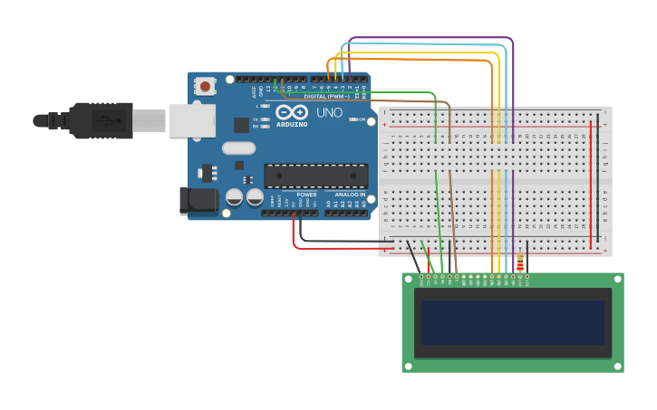 Circuit design Sensor de Distancia - re | Tinkercad