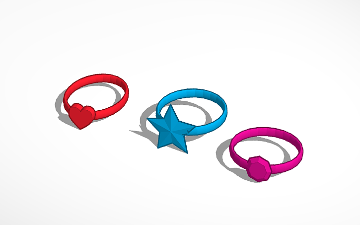 3d Design 3 Rings Tinkercad