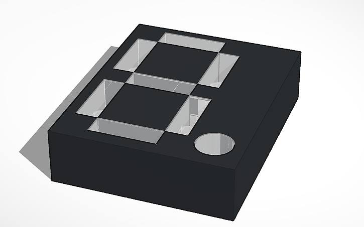 3D design 7-Segment Printable Display - Tinkercad