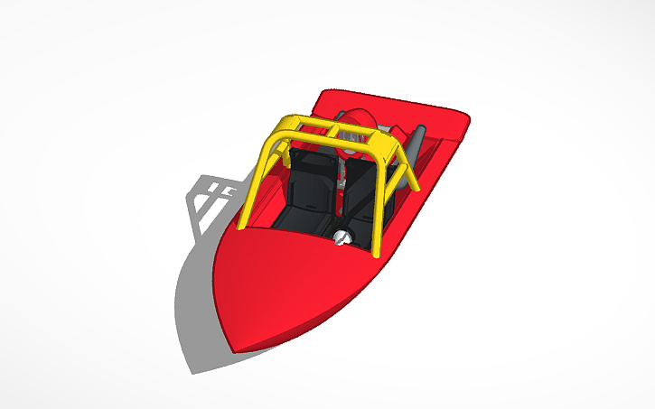 3D design jet sprint boat prototype - Tinkercad