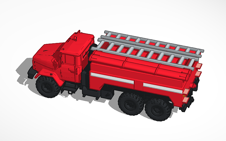 3D design 2022 kraz 6322 Ukrainian fire truck | Tinkercad