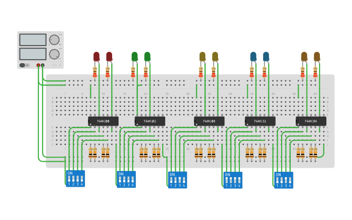 Circuit design Logic IC_01 - Tinkercad