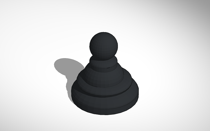 3D design Fox Pawn - Tinkercad