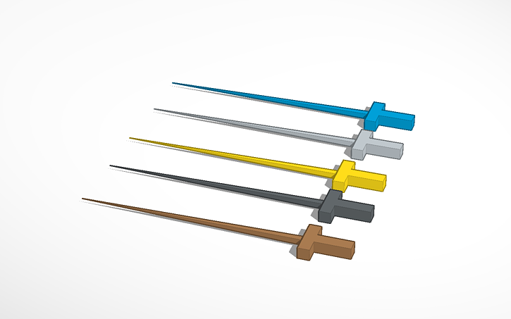 3D design Derpy Minecraft Swords | Tinkercad