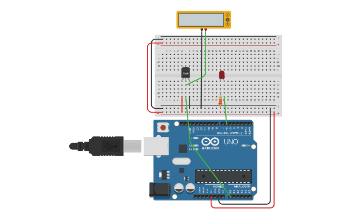 Circuit Design Tmp36 Sensor De Temperatura Con Arduino Tinkercad