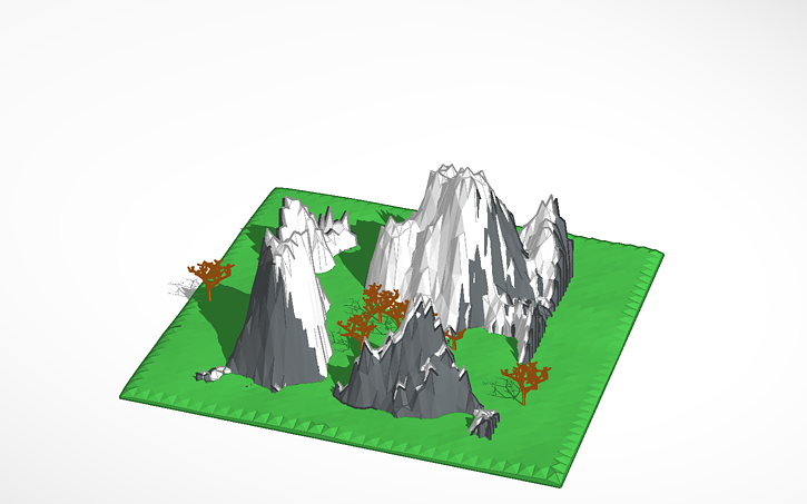 3D design mountains | Tinkercad