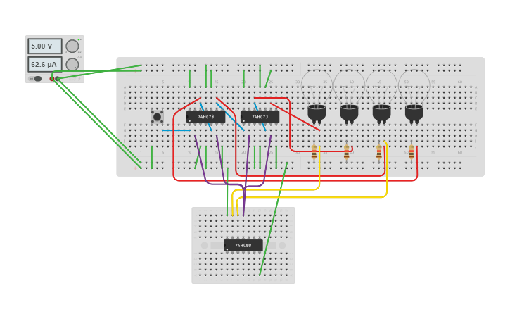 Circuit Design Decade Counter Tinkercad