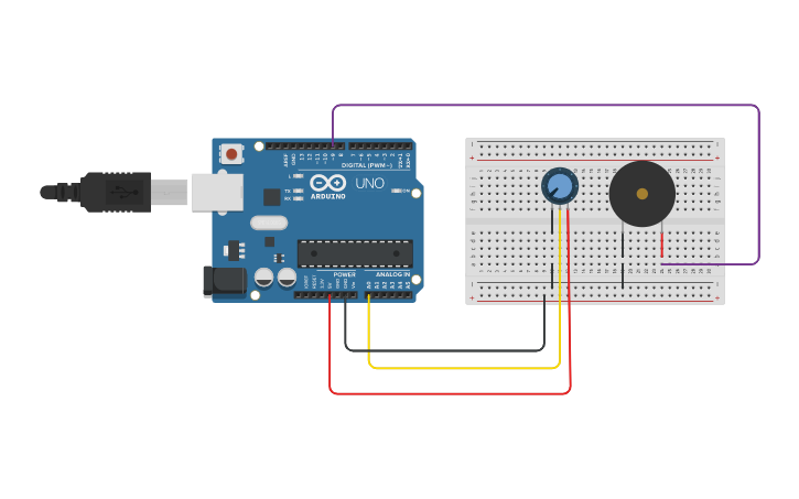 Circuit design Buzzer | Tinkercad