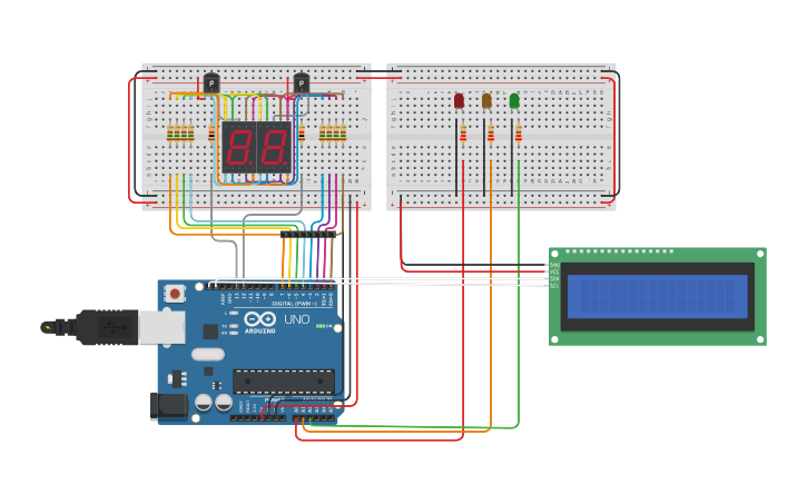 Circuit design Traffic Light System Integrated with Traffic Signal ...