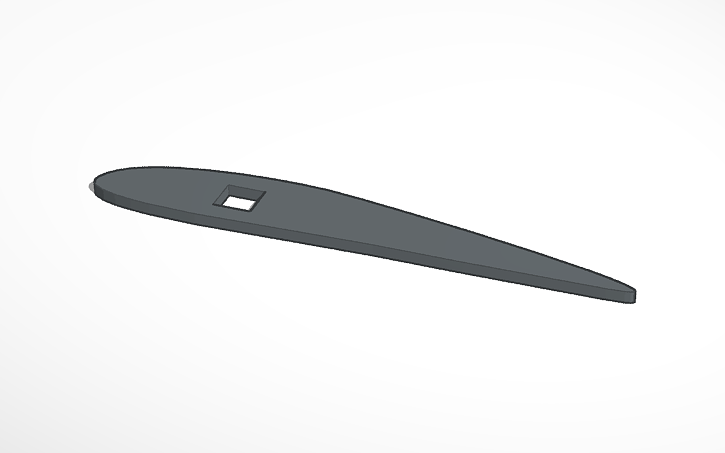 3D design airfoil - Tinkercad