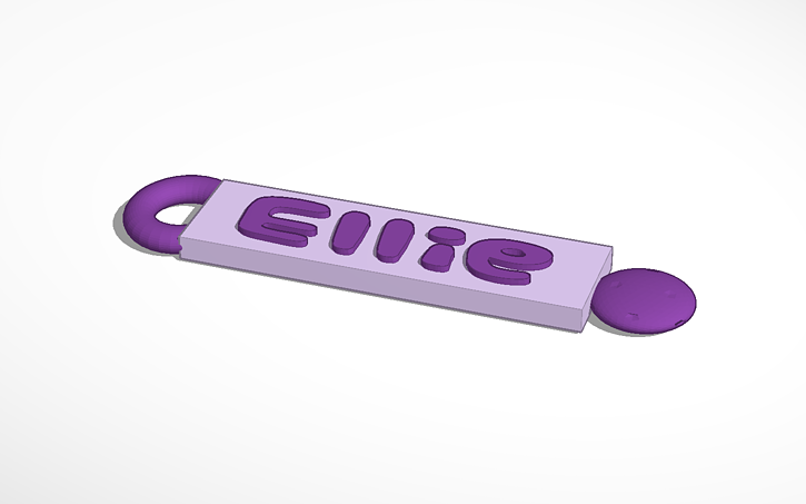 3D design Ellie Nametag | Tinkercad