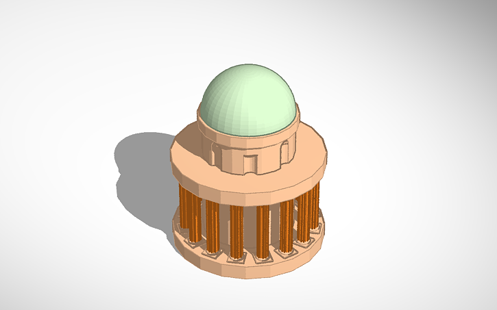 3D design Roman Dome With Column - Tinkercad