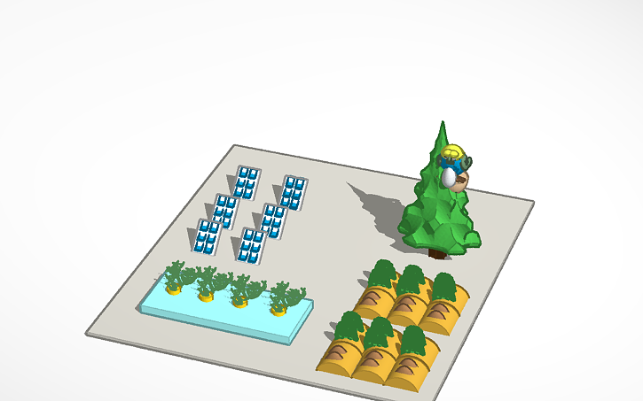 3D design hydroponic - Tinkercad