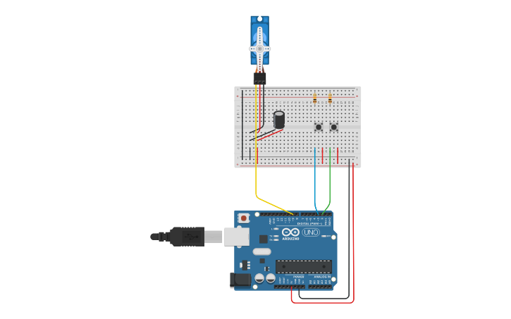 Circuit design Control Servomotor | Tinkercad Circuit design Control Servomotor | Tinkercad