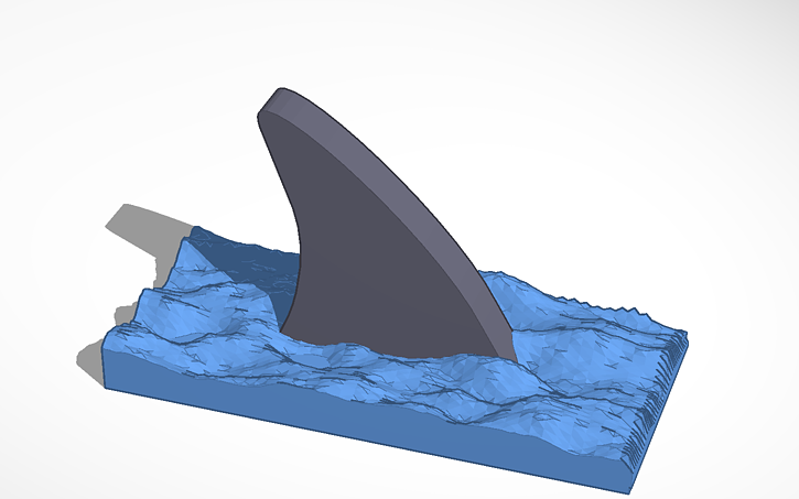 3D design Desk-top Shark Fin - Tinkercad