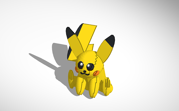 3D design PIKACHU! - Tinkercad