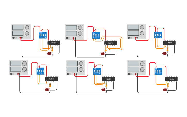 Circuit design Logic gates - Tinkercad
