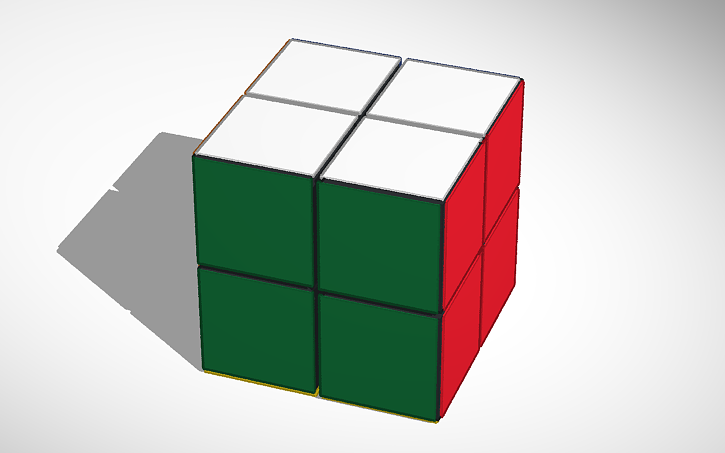 3D design Rubiks cube 2x2 format | Tinkercad