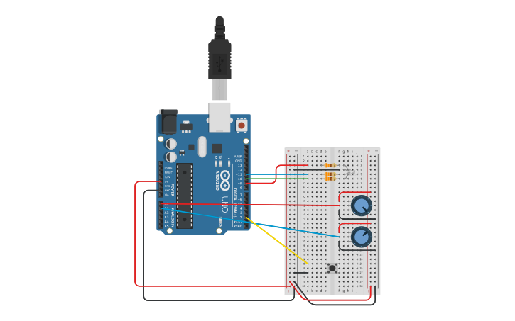 Circuit design RGB LED - Learning C Lecture | Tinkercad