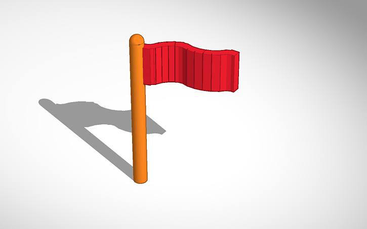 3D design Flag - Tinkercad