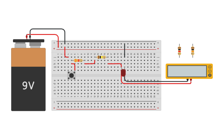 Circuit Design Simple Breadboard Series Circuit Tinkercad