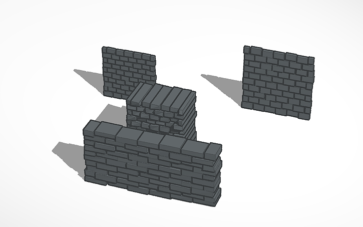 3D design Copy of Lab 568B - Maria Villegas, brick walls - Tinkercad
