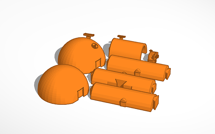 3D design Modular Mars Base - Tinkercad