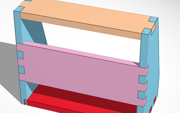 3D design desk rack for zines - Tinkercad