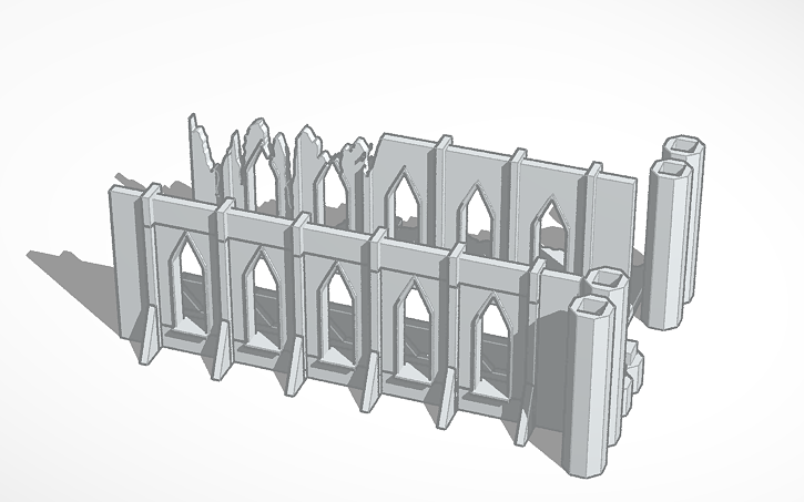 3D design Wargaming Wall - Tinkercad
