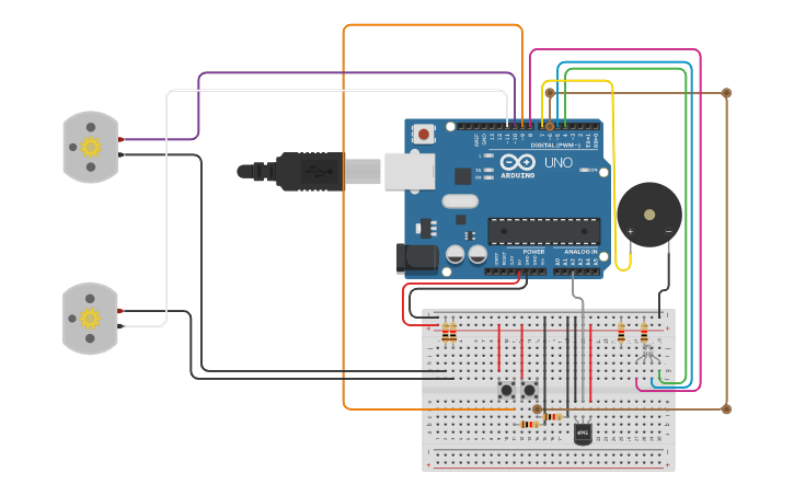 Circuit design Filip Valencik FLUFFY Arduino coursework - Tinkercad