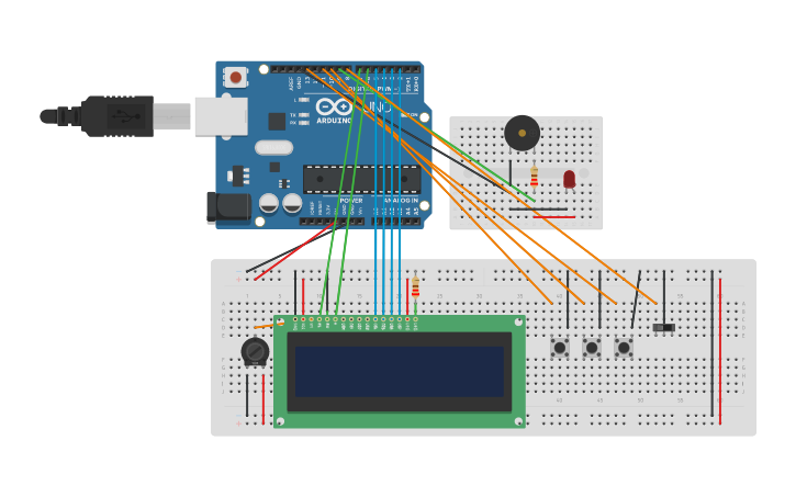 Circuit design Alarm Clock - Tinkercad