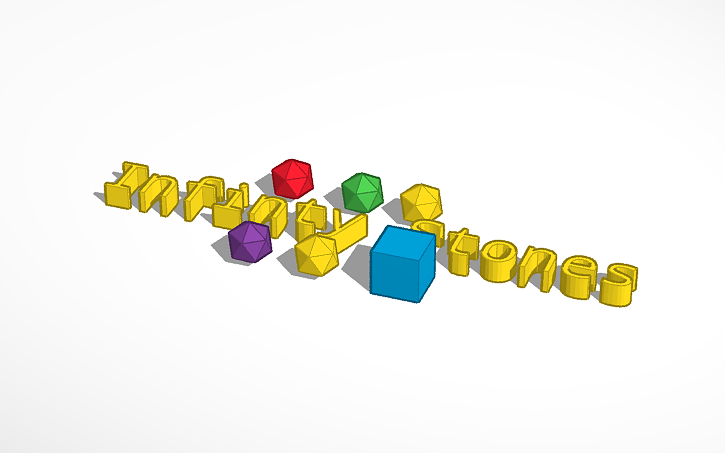 3D design Infinity Stones - Tinkercad