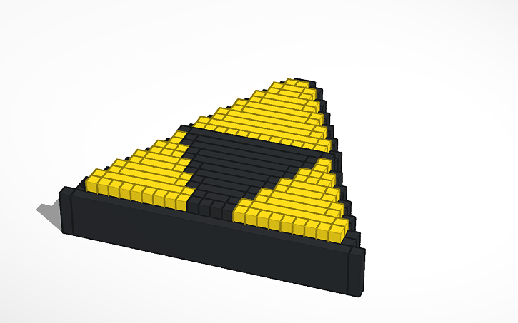 3D design Triforce Pixel Art | Tinkercad