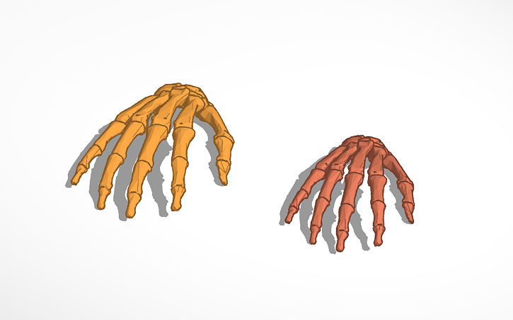 3D design Bone Hand - Tinkercad
