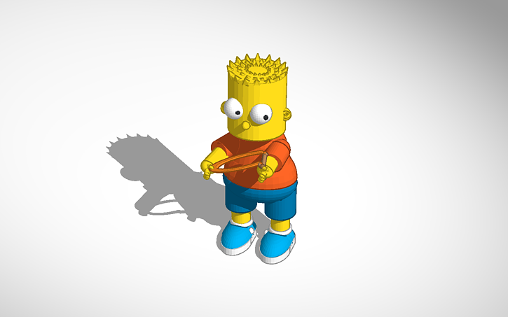 3D design Bart Simpson - Tinkercad
