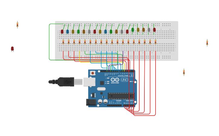 Circuit design caso practico semana 06 - Tinkercad