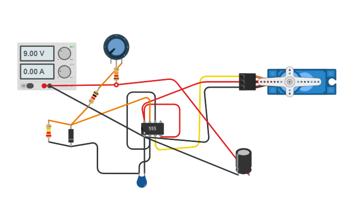 Circuit Design 9g Micro Servo Tester Poteniometer Adjustment Tinkercad