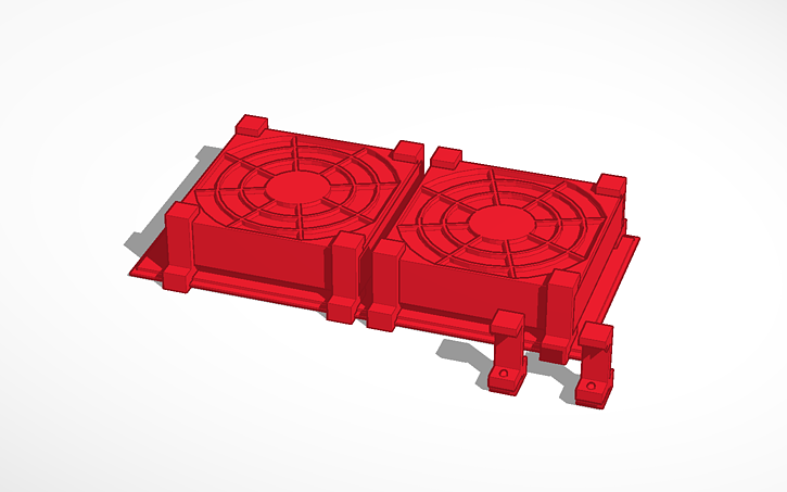 3D design Air Vent 120mm fan clips. - Tinkercad