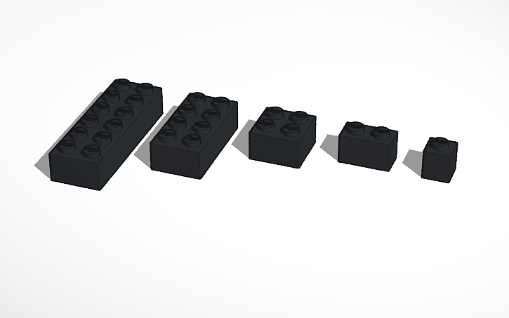 3D design Lego bricks (actual size) - Tinkercad
