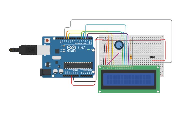 Circuit design 2 Player Random Number Game - Tinkercad