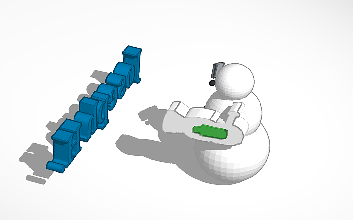 3D design final snow person | Tinkercad