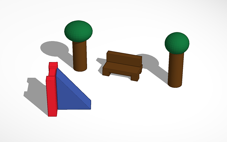 3D design mini city park | Tinkercad