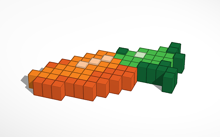 3D design Minecraft carrot - Tinkercad