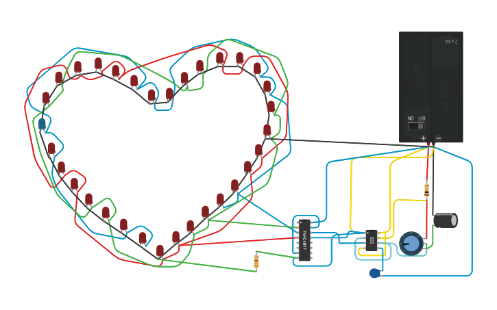 Circuit design CORAZON | Tinkercad