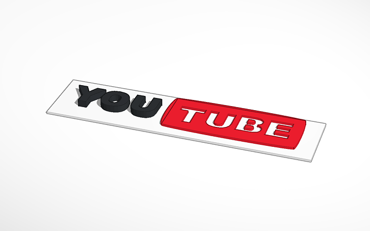 3D design youtube sign | Tinkercad